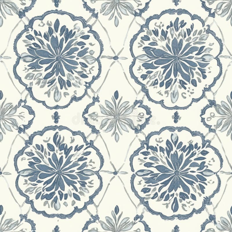 Elegant Vintage Floral Pattern Wallpaper Design Stock Photo - Image of ...