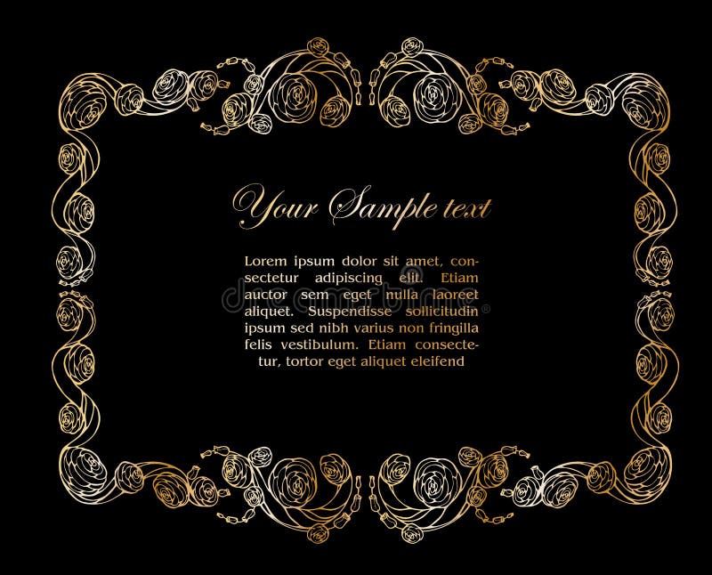 Elegant vintage frame stock vector. Illustration of design - 45677319