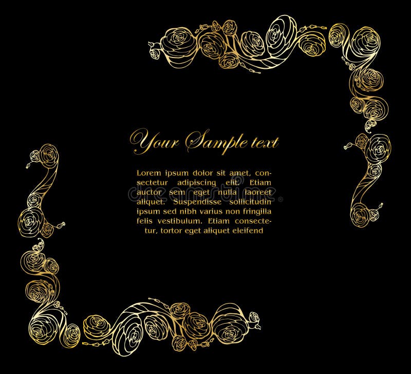 Elegant vintage frame stock vector. Illustration of antique - 46343972