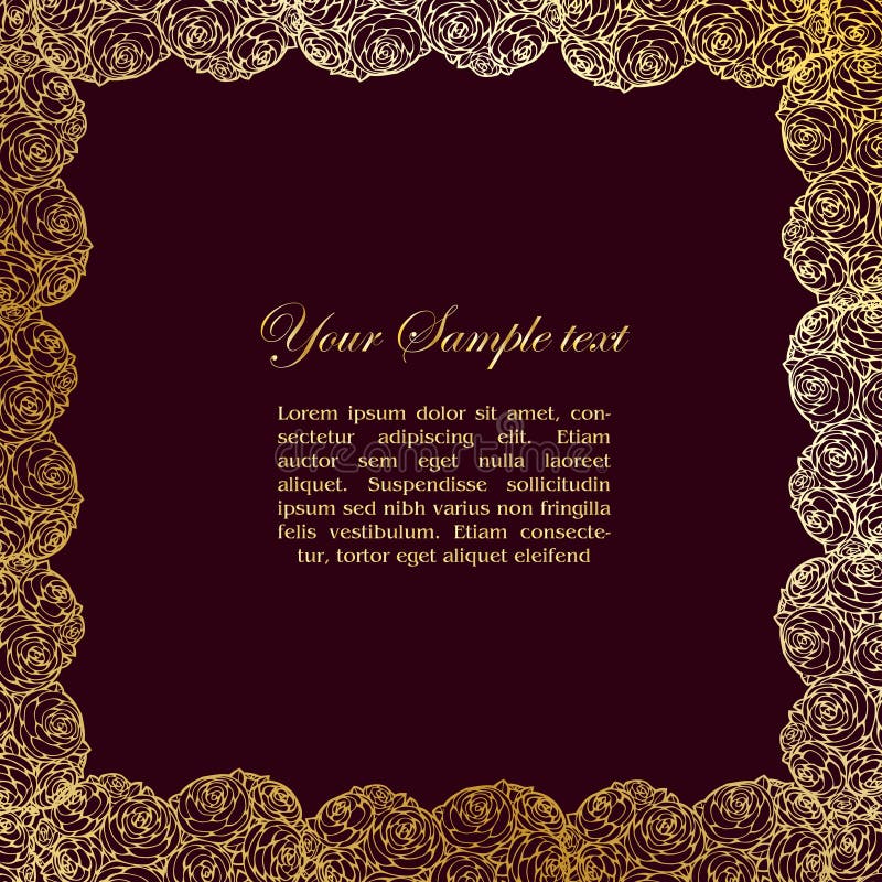 Elegant vintage frame stock vector. Illustration of elegant - 46634926