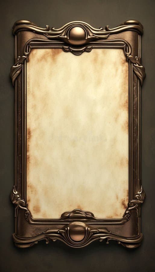 Elegant Vintage Frame Ready for a Timeless Masterpiece Display Stock ...