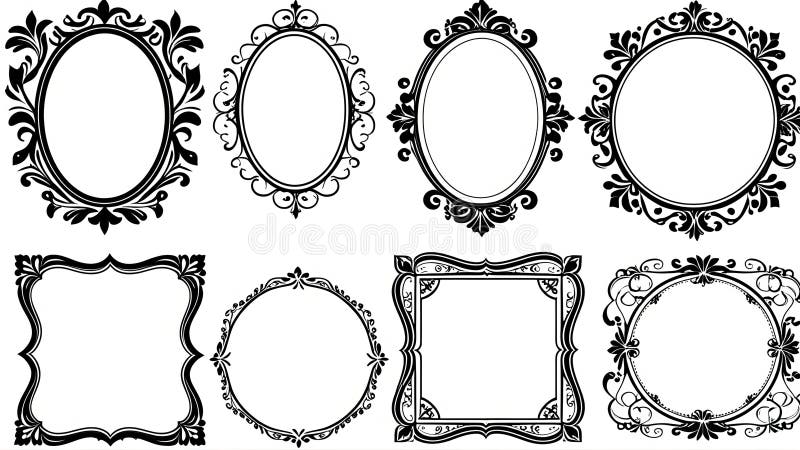 Vintage Ornate Picture Frame with Artistic Layered Design and Golden ...