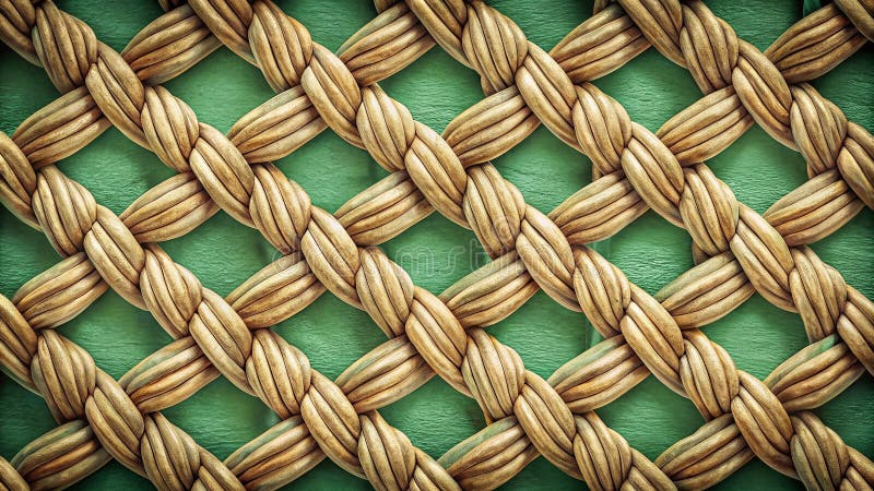 Elegant Vintage Twisted Joint Pattern on a Serene Green Background ...