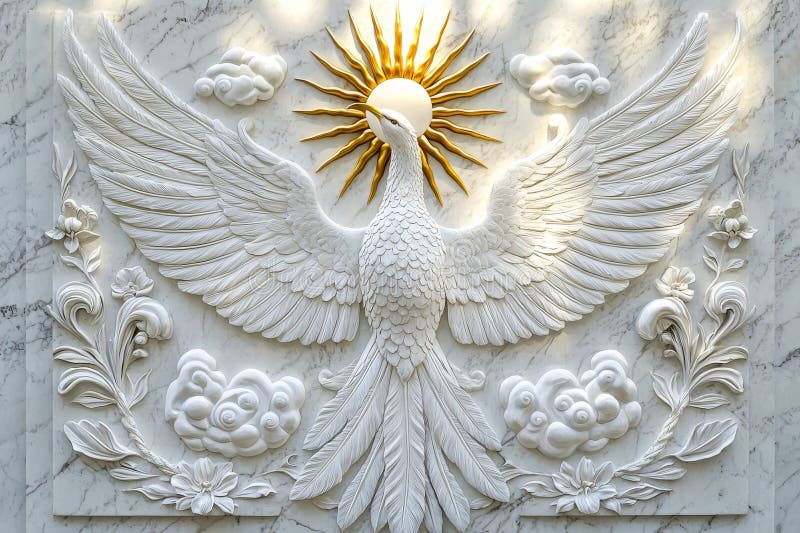 An Elegant Wall Design Bas-relief Element is Illustrated in this Stock ...