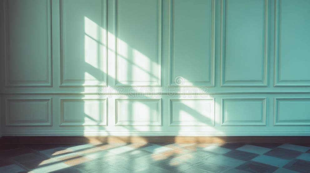 Elegant Wall Design with Simple Square Molding Frames and Soft Natural ...