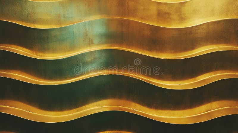 Elegant Wall Texture with Overlapping Curved Gold Moldings for ...