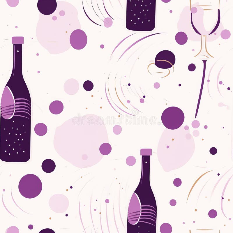 Modern Minimal Endless Pattern with Violet Champagne Accent Stock ...