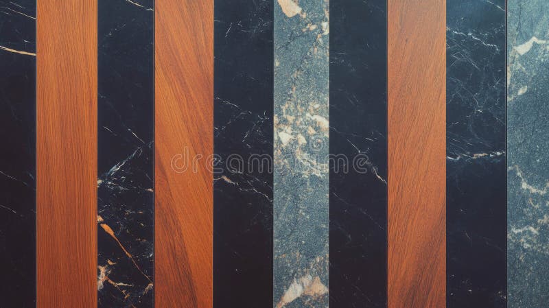 Elegant Walnut and Black Marble Striped Tile Pattern for Interior ...