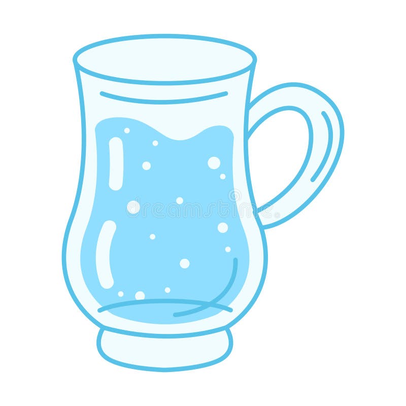 Elegant Water Mug with a Curved Handle Stock Illustration ...