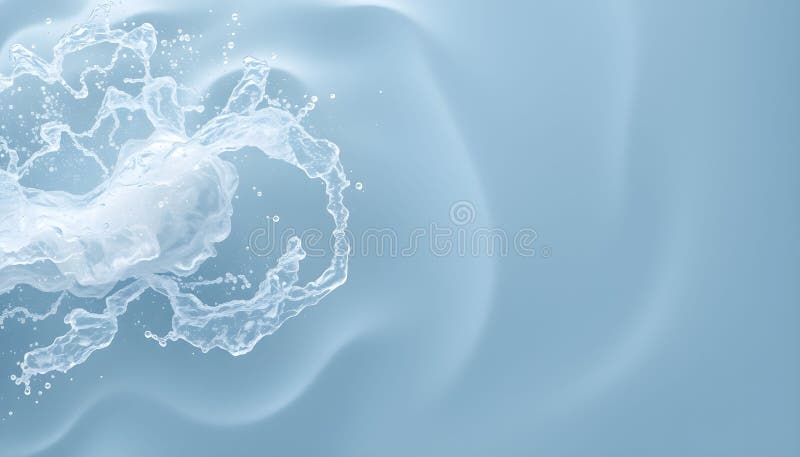 Elegant Water Splash on a Soft Blue Gradient Background Stock ...