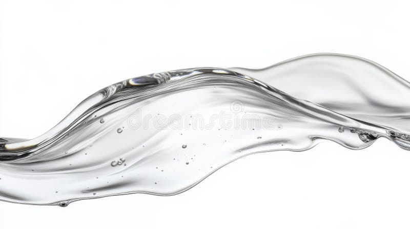 Elegant Water Wave Demonstrating Fluid Motion and Transparency in a ...