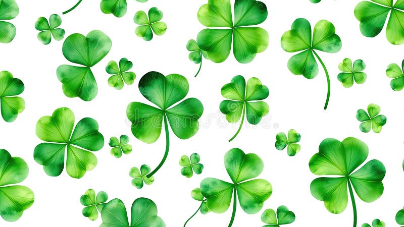 Watercolor Clover Leaf Pattern Stock Illustrations – 3,631 Watercolor ...