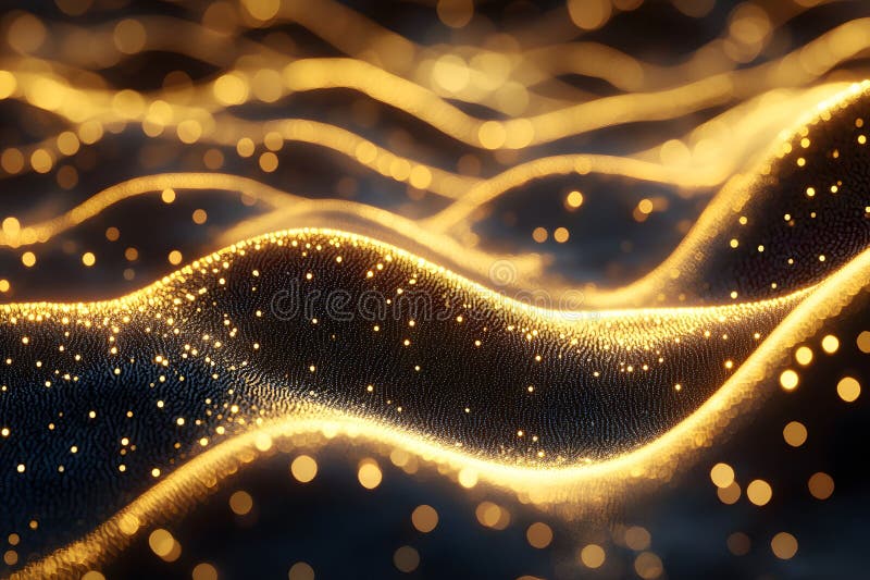 Abstract Golden Wave Pattern, Elegant Background Design for Posters and ...