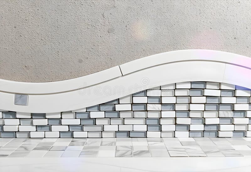 Elegant Wave Pattern of Tiles and Bricks Creates a Modern Aesthetic in ...