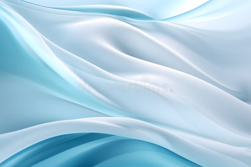 Elegant Waves of Blue and White Fabric Create Soothing Patterns Stock ...