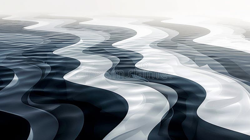 Elegant Waves Create Mesmerizing Patterns on Tranquil Water at Dawn ...