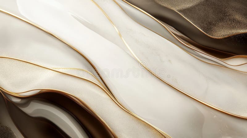 Elegant Waves Gold White Marble Texture Subtle Shimmer Stock Photos ...