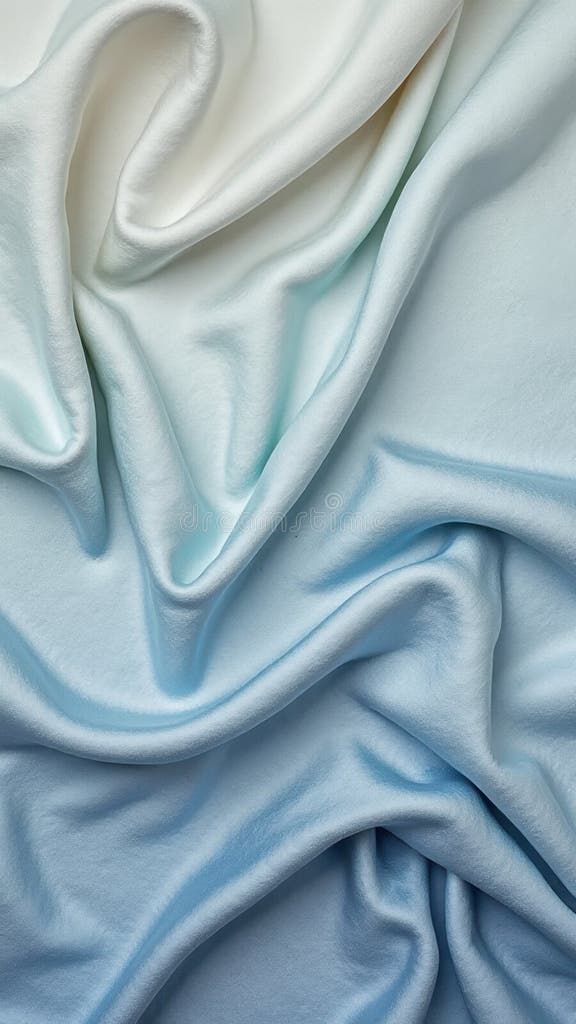 Elegant Waves of White and Blue Gradient Fabric with Soft Textures ...