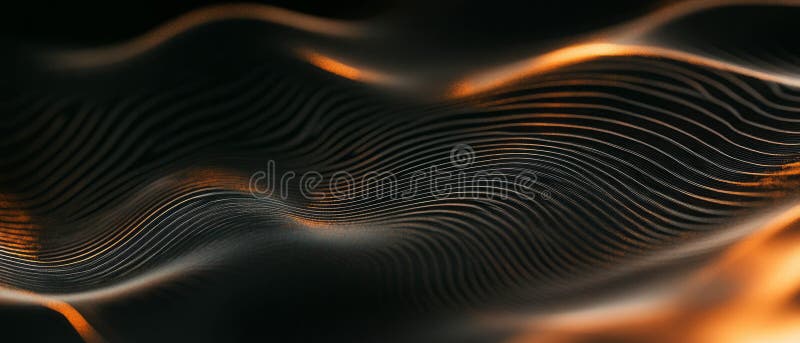 Elegant Wavy Line Texture Overlay Creating an Organic Feel on a Dark ...