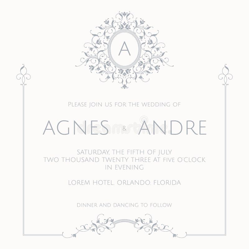 Elegant of Wedding Invitation Card Cover Page Design Stock Vector ...