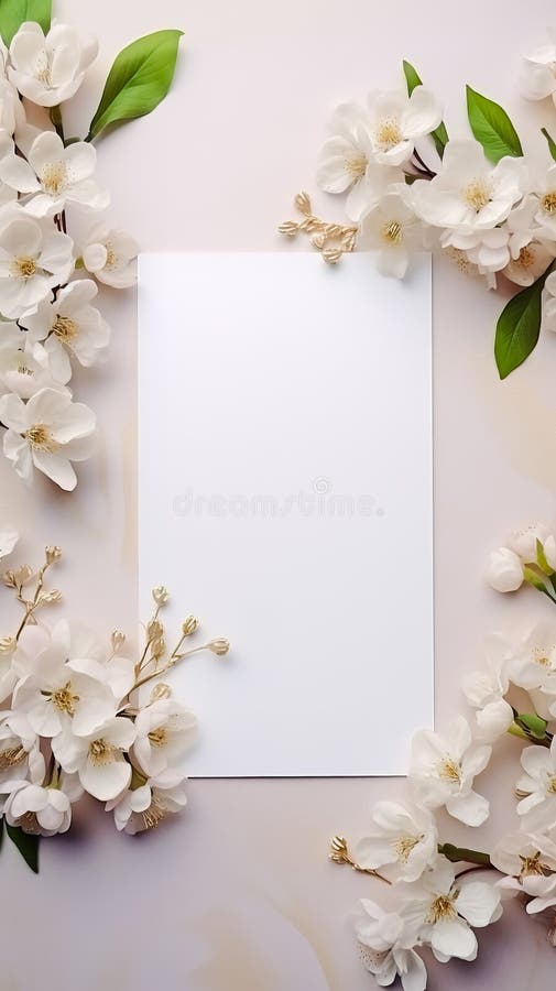 Elegant Wedding Invitation No Text. Top-view Stock Illustration ...