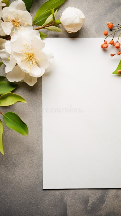 Elegant Wedding Invitation No Text. Top-view Stock Illustration ...