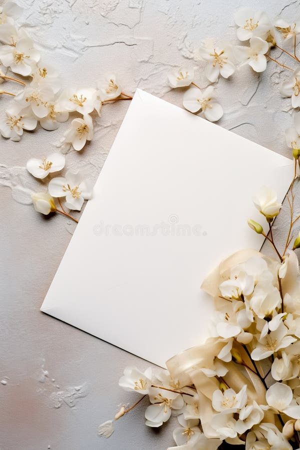 Elegant Wedding Invitation No Text. Top-view Stock Illustration ...