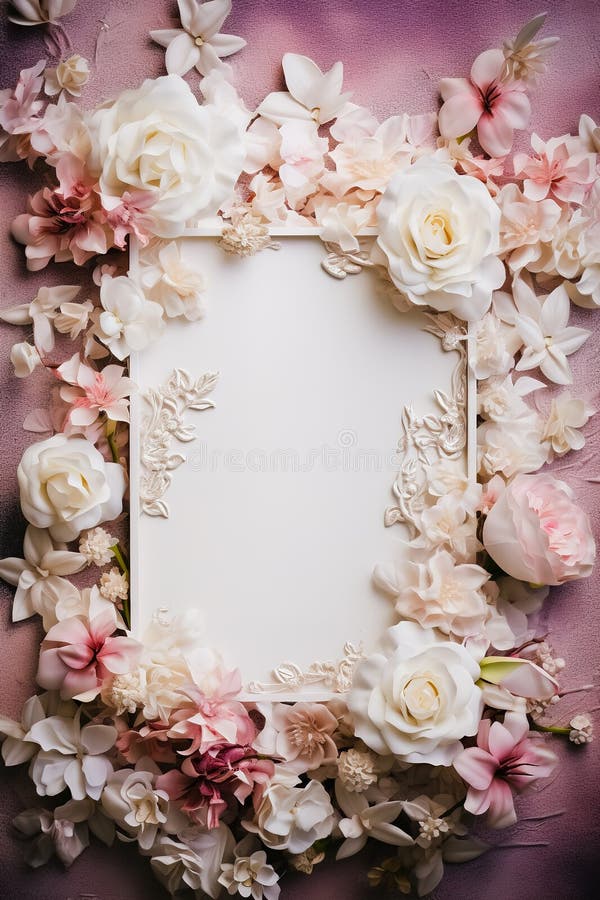 Elegant Wedding Invitation No Text. Top-view Stock Illustration ...