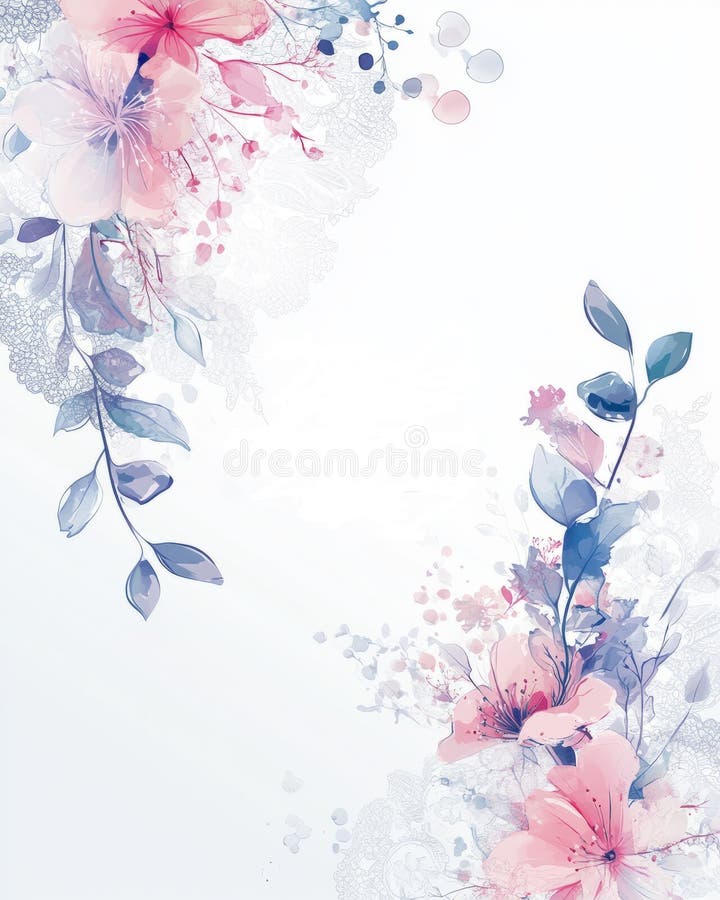 Elegant Wedding Program Design with Minimalist Flat Illustration Stock ...