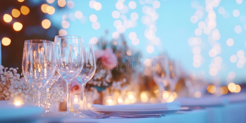 Elegant Wedding Reception Table Setting with Floral Centerpieces and ...