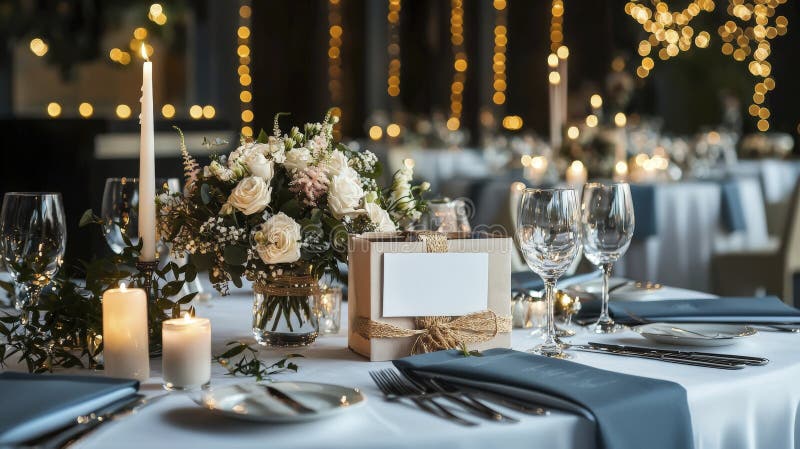 Elegant Wedding Reception Table Setting in Romantic Venue Captivating ...