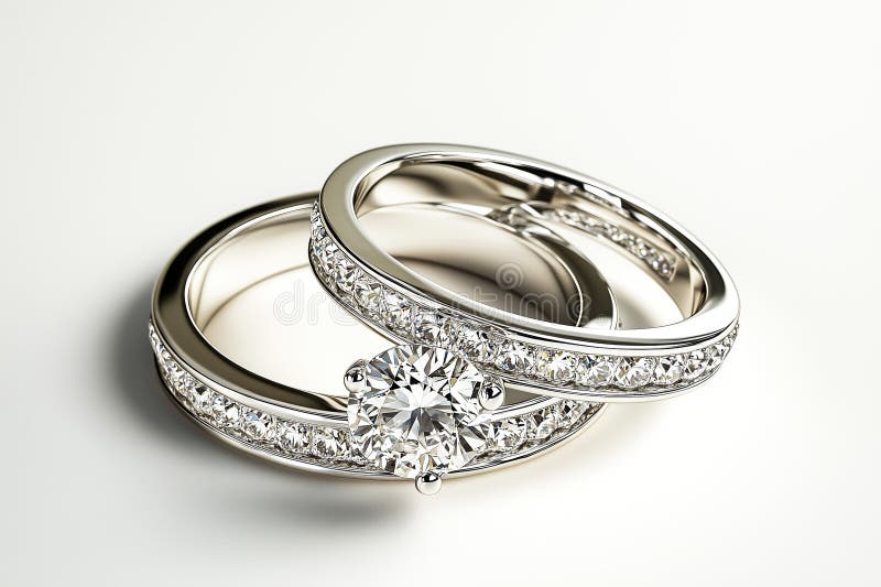 Sparkling Diamond Engagement Ring Reflecting Smooth Surface Stock ...