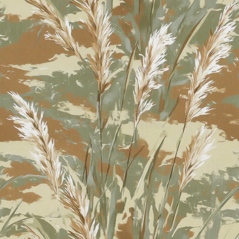 Elegant Wheat Patterns on Abstract Camouflage Background Stock Image ...