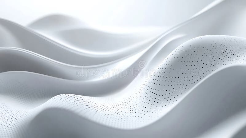 Elegant White Abstract Waves with Subtle Perforations for Modern Design ...