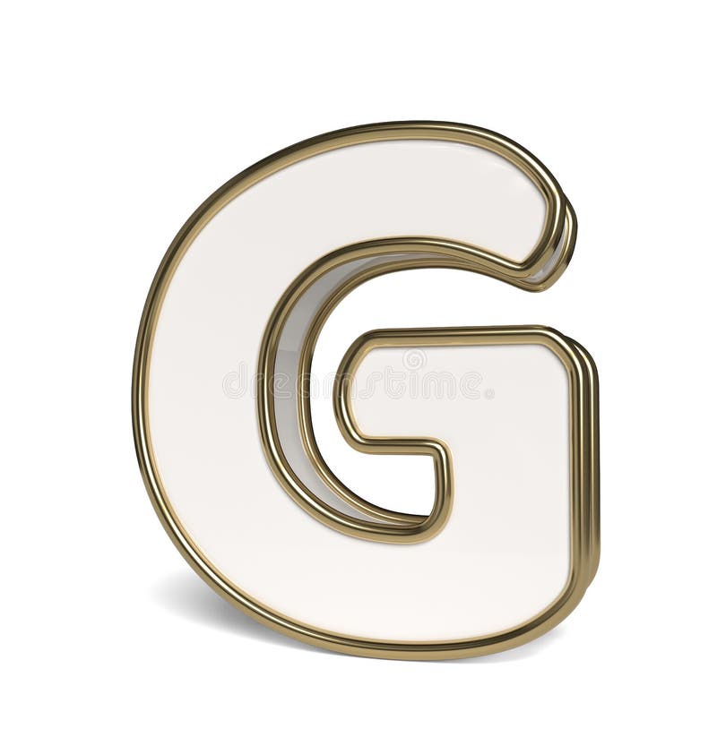 Elegant White Alphabet. Letter G Stock Illustration - Illustration of ...