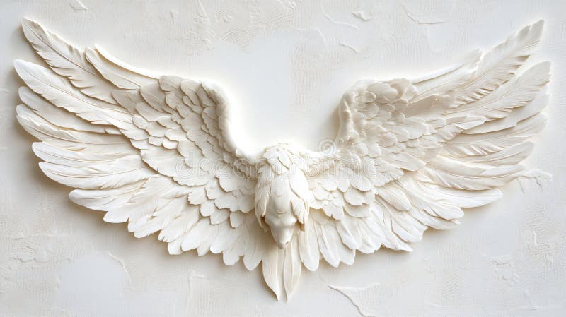 Elegant White Angel Wings with Delicate Feathers for Creative Projects ...