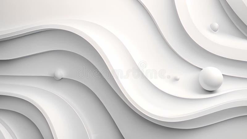 Elegant White Animation, Graceful Motion, Modern Visual Art. Stock ...