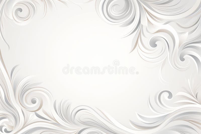 An Elegant White Background with Swirls and Swirls Stock Illustration ...