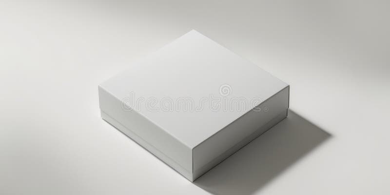 Elegant White Box Mockup for Branding Design Stock Image - Image of ...