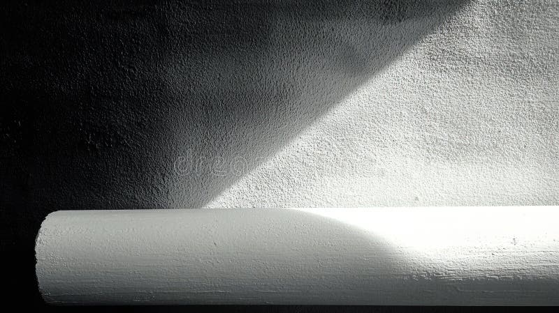 Elegant White Cane Resting Quietly, Casting a Profound Shadow on a ...