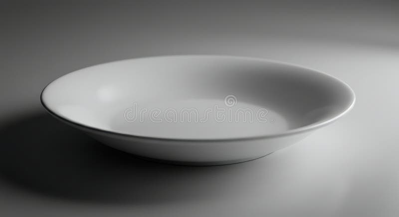 Elegant White Ceramic Serving Plate Still Life Composition for Culinary ...