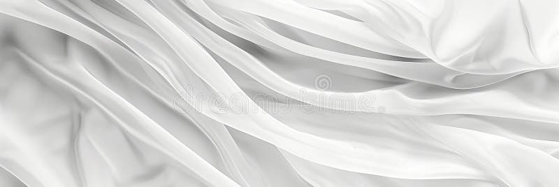 Elegant White Chiffon Fabric Texture Background, Wavy Silk Fabric ...