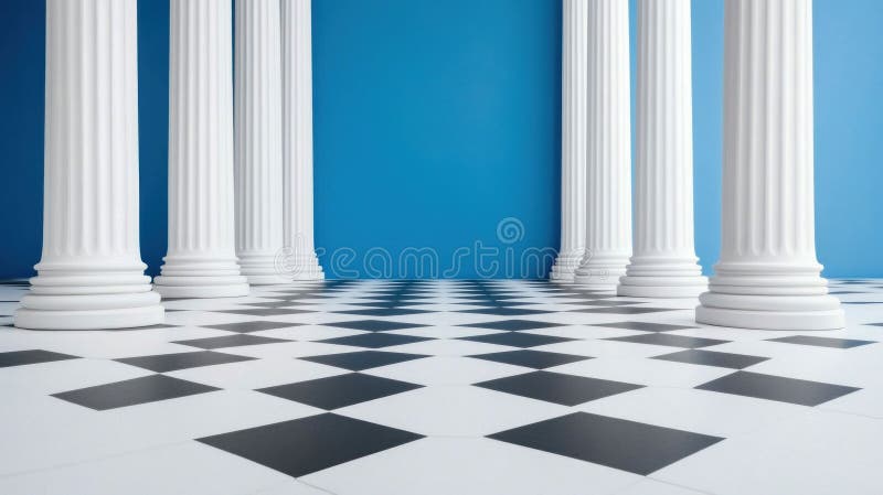 Elegant White Columns in Classical Architectural Setting Stock ...