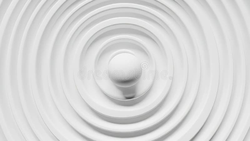 Elegant White Concentric Circles Radiating from a Central Sphere on a ...