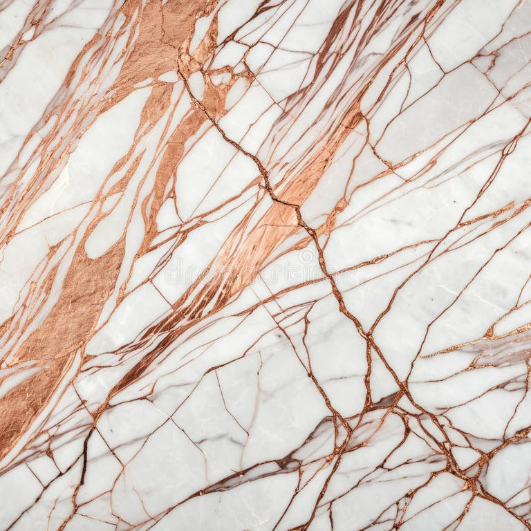 Elegant White and Copper Marble Texture with Intricate Veining Patterns ...