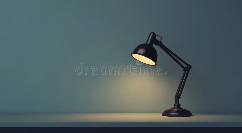 Elegant White Desk Lamp Casting Soft Shadows on a Minimalistic ...