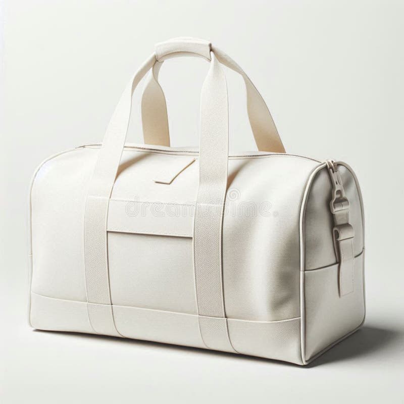 Elegant White Duffle Bag, Style Meets Functionality Stock Illustration ...