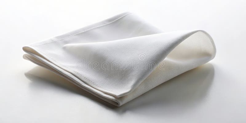 Elegant White Fabric Napkin Folded for Table Setting. Generative AI ...