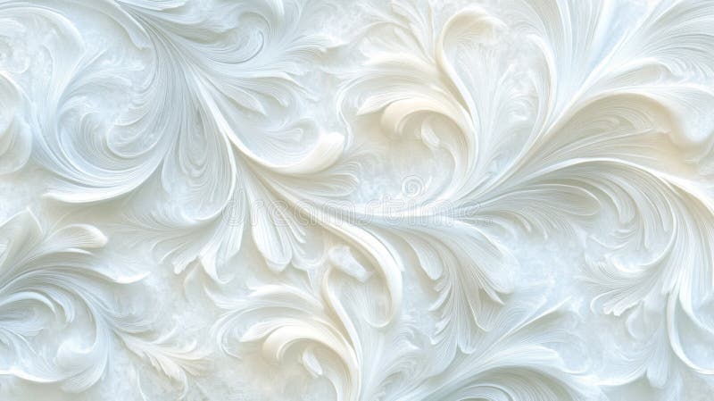 Elegant White Floral Swirl Design Background Stock Illustration ...