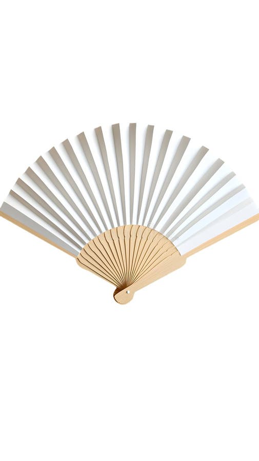 Elegant White Folding Fan for Stylish Decor Stock Illustration ...